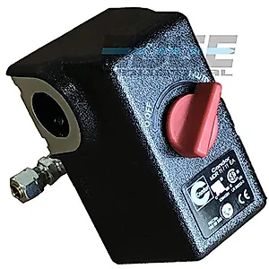HEAVY DUTY CONDOR USA PRESSURE SWITCH, 26AMP, 11GA2E, 100/125 PSI,1/4" FNPT,DPST, SINGLE PORT