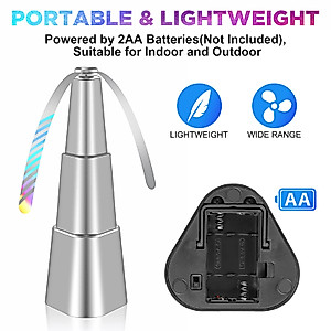 chemotex Fly Fan for Tables Fly Fan for Outdoor Keeps Flies Away Fly Repellent Fans for Outdoor Table Top Bug Repellent Fan with Holographic Blades for Outside, Picnic (Silver, 3Packs)