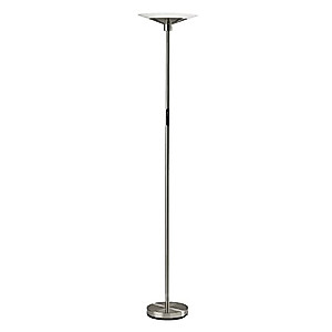 Adesso 5121-22 Solar LED Torchiere, Lamp, Brushed Steel