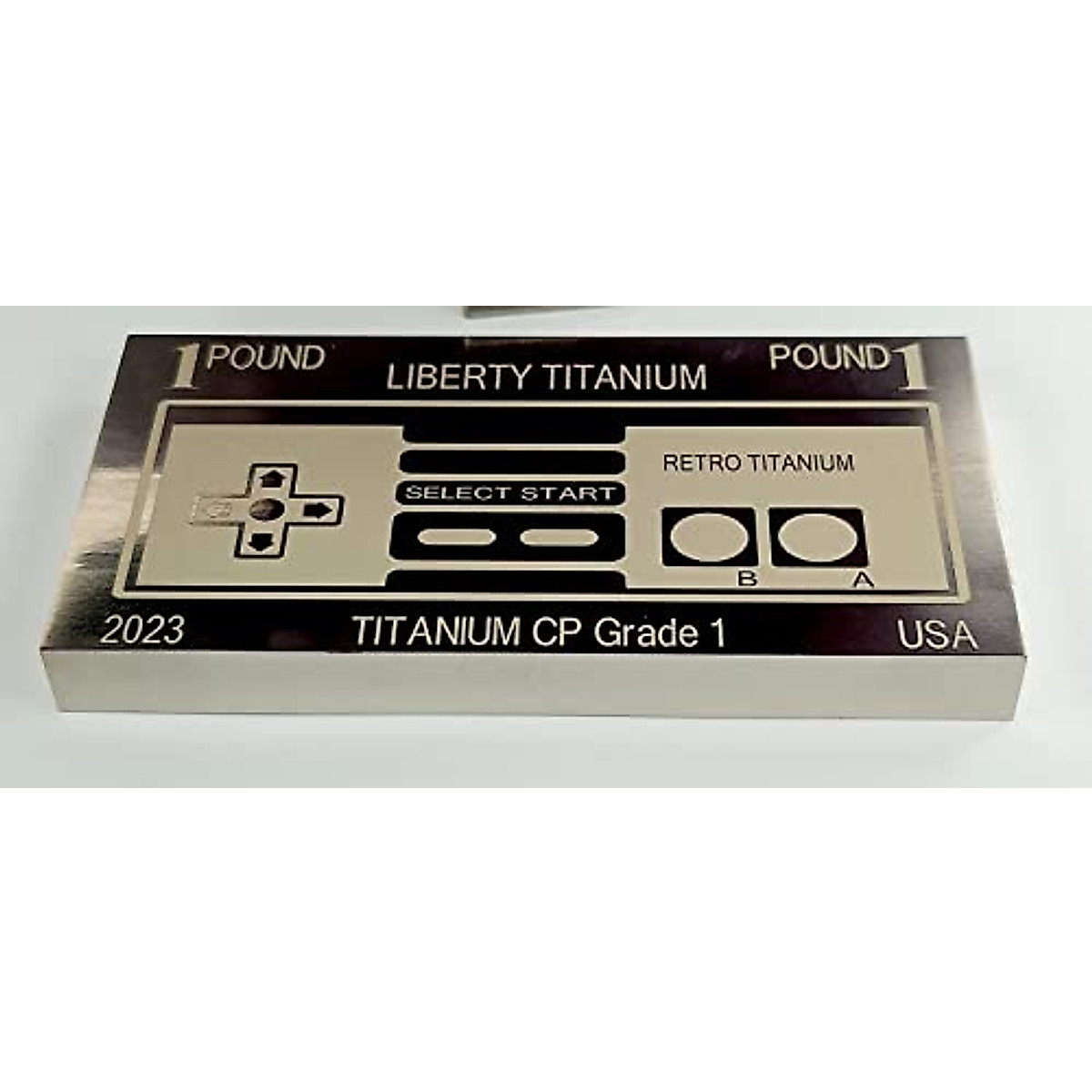 RETRO GAME CONTROLLER 1 POUND TITANIUM ART BAR | LIBERTY TITANIUM - COLLECTABLE