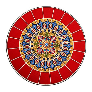 Quality Outdoor Living 29-KY01RD Accent Side Table, Small, Red