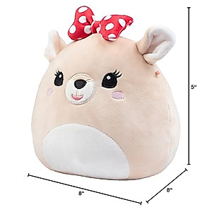 Squishmallows 8-Inch Clarice The Reindeer - Official Jazwares Plush - Collectible Soft & Squishy Stuffed Animal Toy - Add to Your Squad - Gift for Kids, Girls & Boys