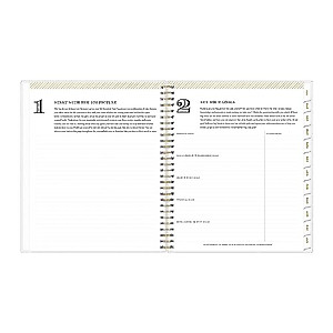 2023-2024 Day Designer Monthly Planning Calendar, 8" x 10", Elle Blue Frosted, July 2023 to June 2024, 142488
