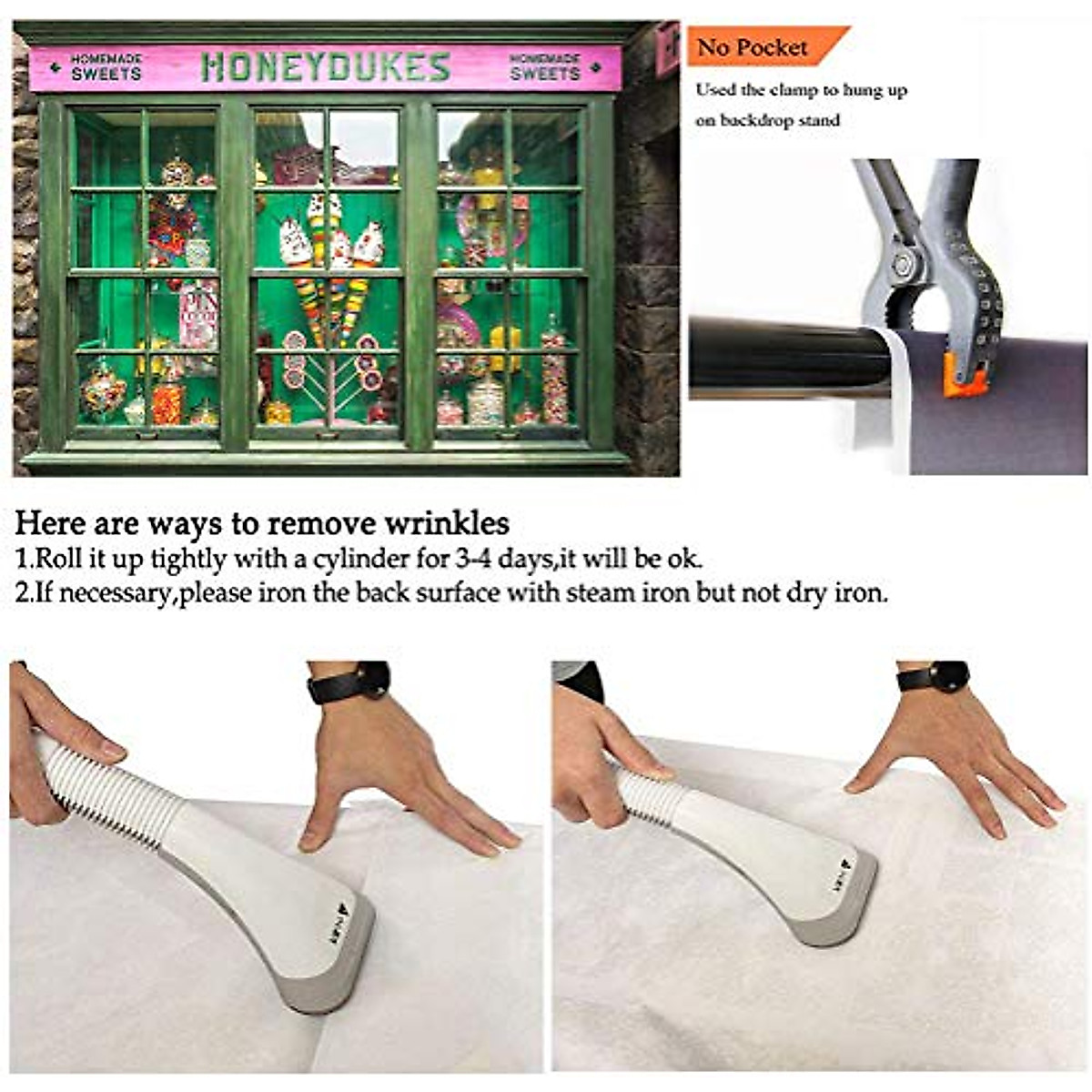 BewFar 7X5FT Honey Candy Bar Photography Backdrop Homemade Sweets Show Window Shoppe Background for Magical Theme Birthday Party Cake Smash Supplies Photo Booth Prop