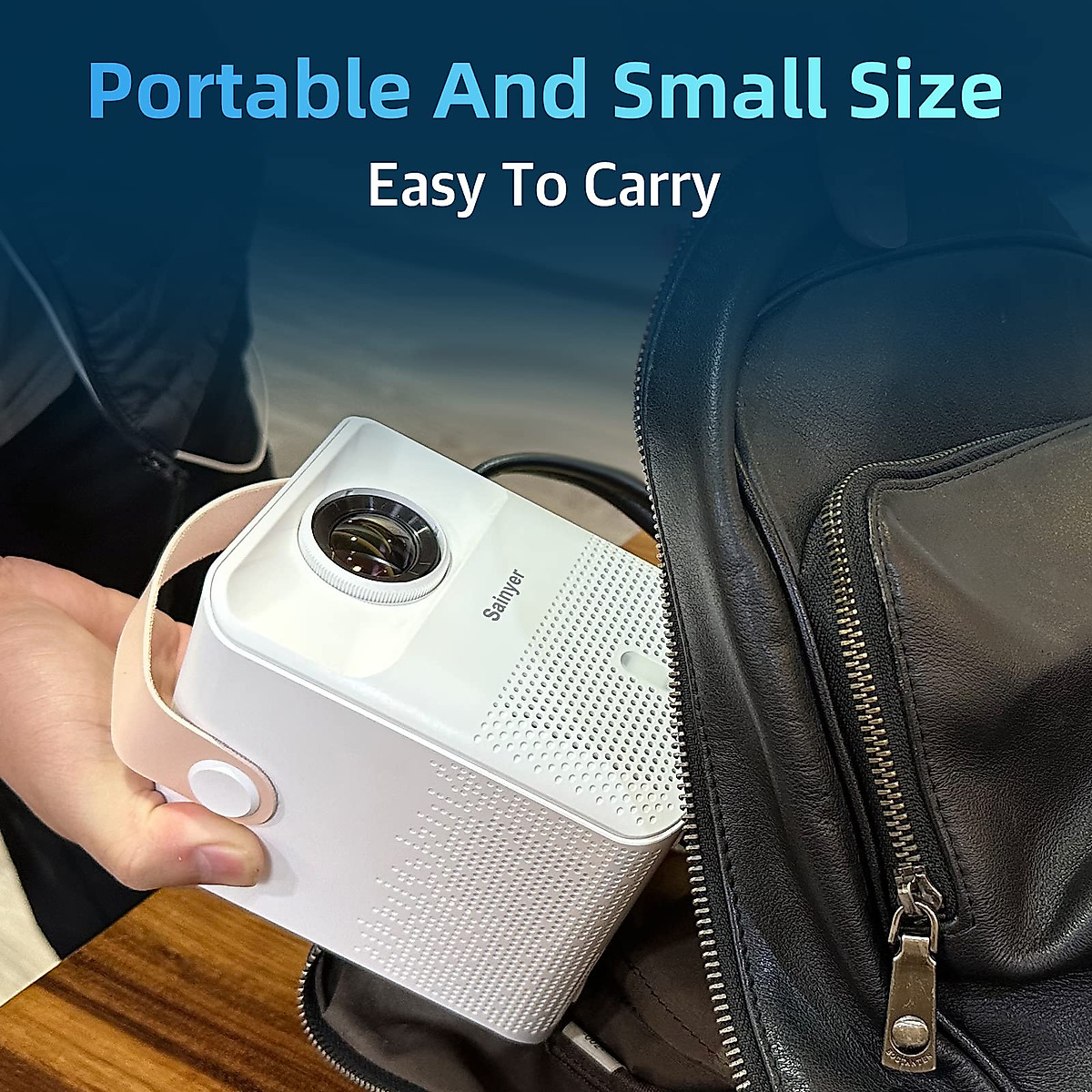 4K Projector with Android System 9.0, 12000 Lumen Projector with WiFi and Bluetooth for Outdoor Movies, Max 300” ±45°4D Display, Compatible with Smartphone, TV Stick, Laptop, PS4/XBOX, HDMI, USB, ZOOM