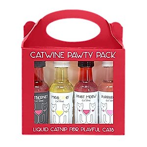 PetWineShop Cat Wine Pawty Pack Catnip Wine CatWine Set for Cats & Kittens