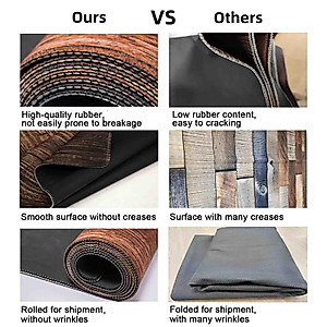 Kate Photography Floor Mats Brown Wood Floor Backdrop Anti-Slip Mat for Photography Newborn Photography Props Rubber Mat for Photo Studio 8x5ft