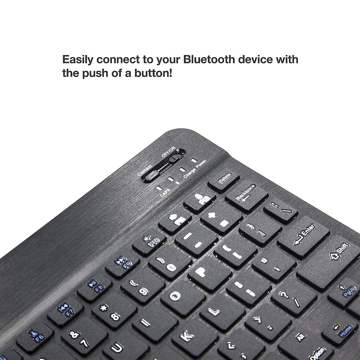 BoxWave Keyboard Compatible with Acer ConceptD 7 Ezel CC715-71-7163 (15.6 in) - SlimKeys Bluetooth Keyboard, Portable Keyboard with Integrated Commands - Jet Black