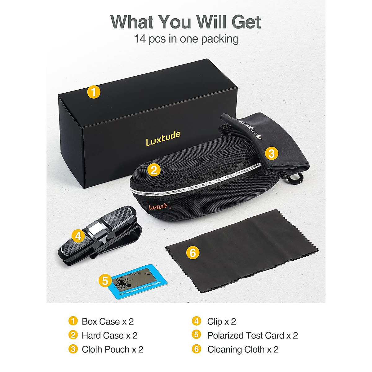 Luxtude Fit Over Glasses Sunglasses for Men & Women,Polarized Wrap Around Sunglasses,Mens Sunglasses Polarized UV Protection for Driving Fishing Cycling and Rumning 100% uv, Day & Night