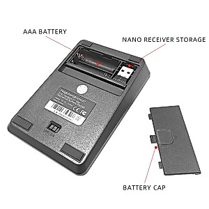 Qisan 2.4G Wireless Mechanical Numeric Keypad Cherry MX Brown Switch Gaming Keypad 21 Keys Mini Numpad Portable Keypad Extended Layout Black Magicforce