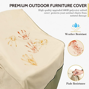 COSFLY Patio Furniture Covers Waterproof, Outdoor Chair Covers 1 Pack Heavy Duty - Fits up to 29W x 30D x36H Inches (1 Pack)