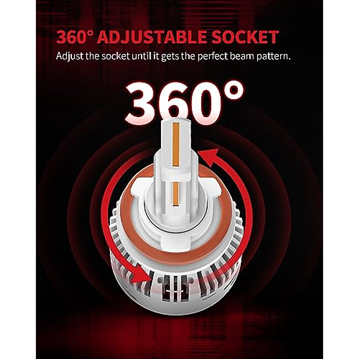 LASFIT H11 LED Bulbs, 2023 Upgrade H8 H9 H16 LED Light Bulbs 6000LM Super Bright Conversion Kit Plug and Play, Non-Polarity-2 Bulbs