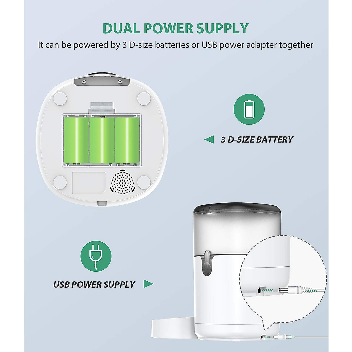 Automatic Cat Feeder, Dog Dispenser with Voice Recorder Programmable Portion Control Up to 10 Meals per Day, Smart APP Auto Food Feeder with Desiccant Bag for Small & Medium Pets 4L (Black)