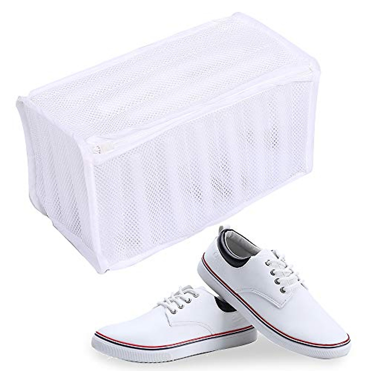 QIAN HU Reusable Durable Thickening Mesh laundry Sneaker Shoe Wash bag, Sturdy Shoe Cleaning Bag for Washing Machine,Portable Travel Organization Shoe Bags