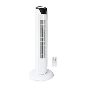 SPT SF-1536W: Tower Fan with Remote and Timer in White