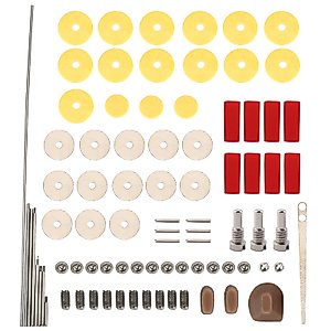 Flute Repair Tools Kit with 16pcs Open Hole Sound Pads, Musical Instrument Woodwind Maintenance Tools Set Cleaning, maintenance, maintenance