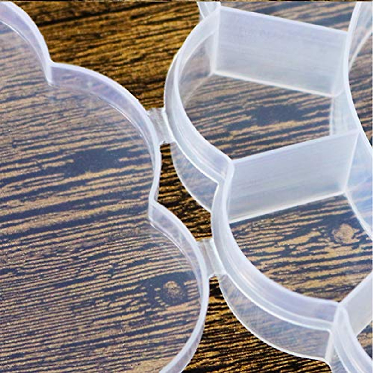 EXCEART 4PCS Jewelry Box Flower Shaped Jewelry Bead Organizer Box Storage Container Case 13 Grids Container for DIY Jewelry Rhinestone Crafts Makeup Cosmetic