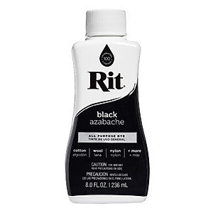 Rit Dye 88150 All Purpose Liquid Dye, Black, 8 Fl Oz