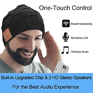 Bluetooth Beanie Headphones Hat Unique Tech Gifts Stocking Stuffer