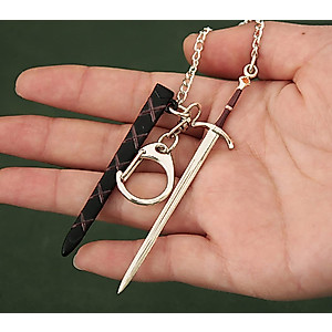 Koelin GOT Sword Keychain Jon Snow Longclaw Sword Mini Sword Key chain katana Action Figure Accessories for Men Women Boy Gift