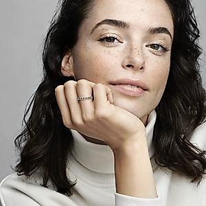 Pandora Jewelry Band of Hearts Sterling Silver Ring, Size 4.5