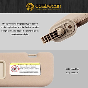 Dasbecan Beige Left Driver Side Sun Visor Compatible with Hyundai Elantra 2011 2012 2013 2014 2015 Replaces# 852103X000TX