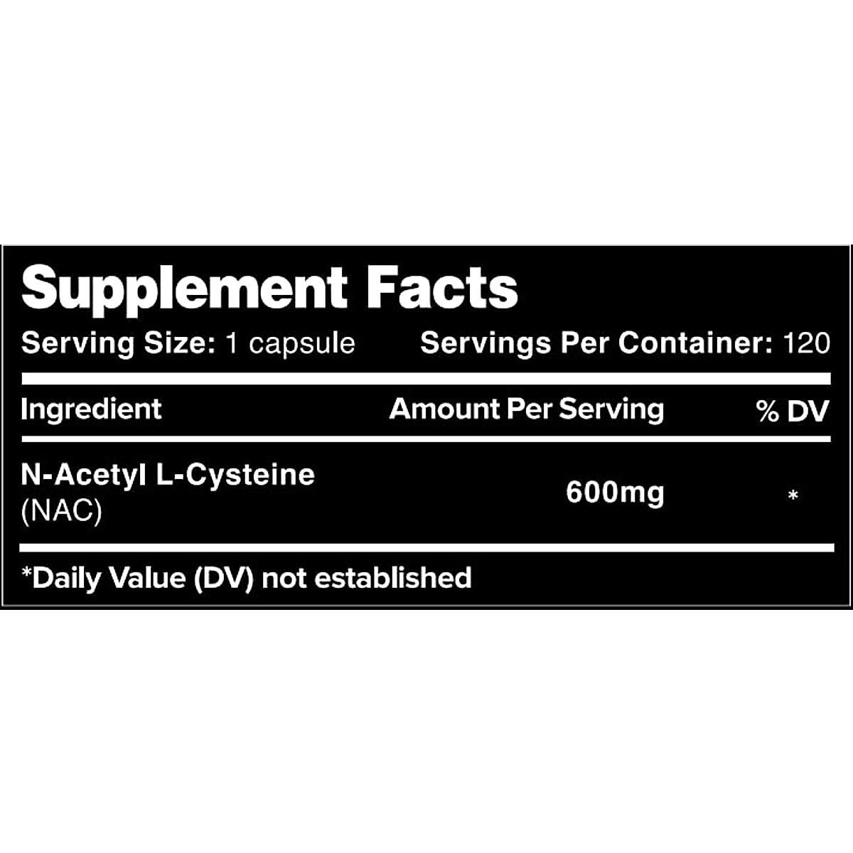 Leviathan Nutrition NAC Supplement N-Acetyl Cysteine for Lung, Liver, Immune Support - Potent Antioxidant Support to Boost Glutathione Levels 600mg, 120 Capsules
