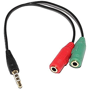 klangdorf 3.5mm Audio Splitter, Y Headphones Adapter Fog Gaming Headset mic and Audio to Single PL Plug for PC Computer, Laptop, PS4, Xbox