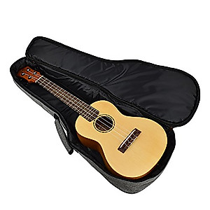 CLOUDMUSIC Ukulele Case Gig Bag Padded Backpack For Concert 23" Inch(Concert, Grey)