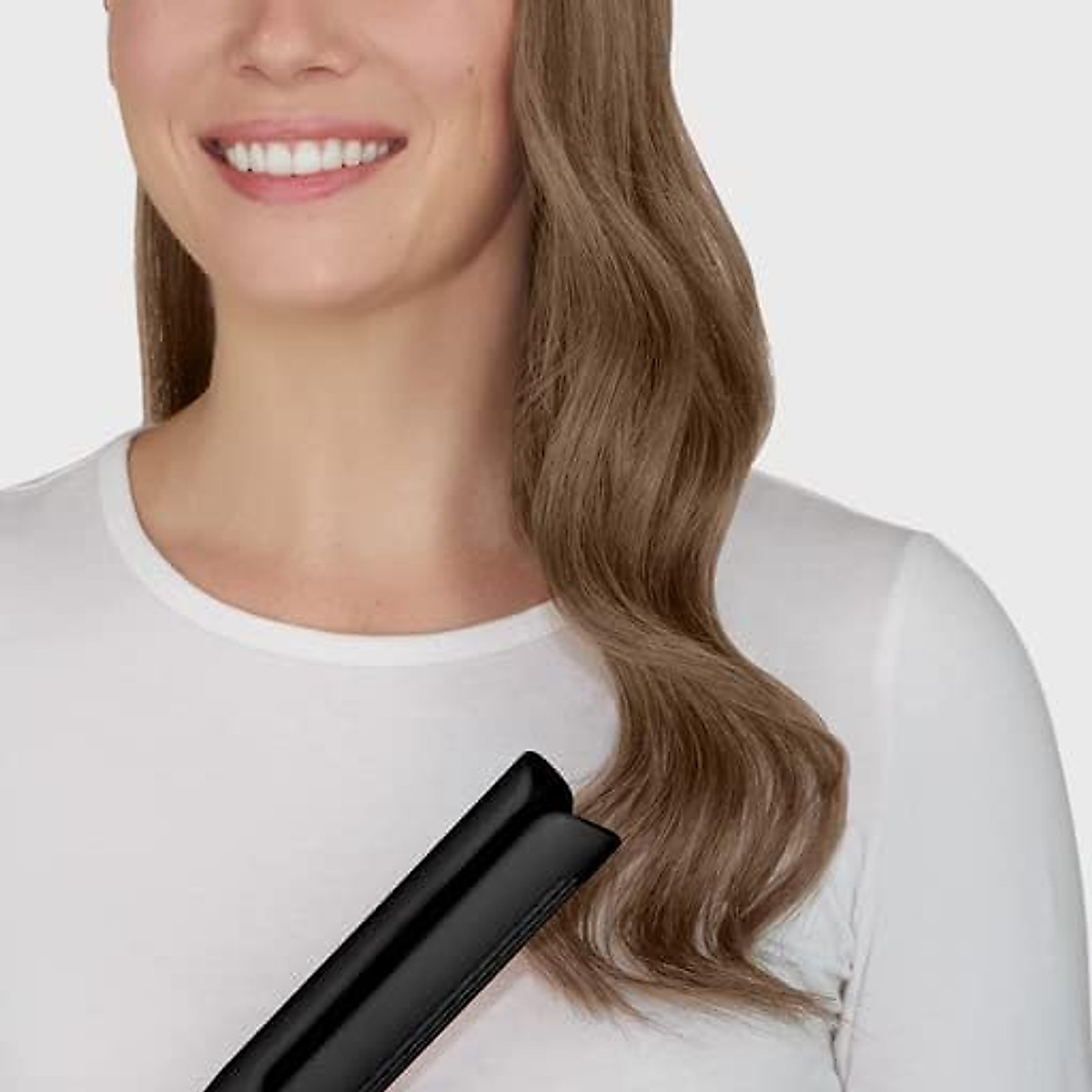 Trademark Beauty Airflow Styling Flat Iron, 2 in 1 Hair Straightener & Curler, Ceramic Plates, Tourmaline Coating, 360 Degree Air Vents, Sunny Styler - Black