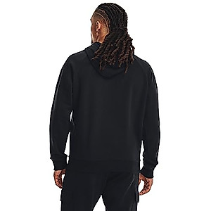 Under Armour Men's Rival Fleece Hoodie, (001) Black / / White, X-Large