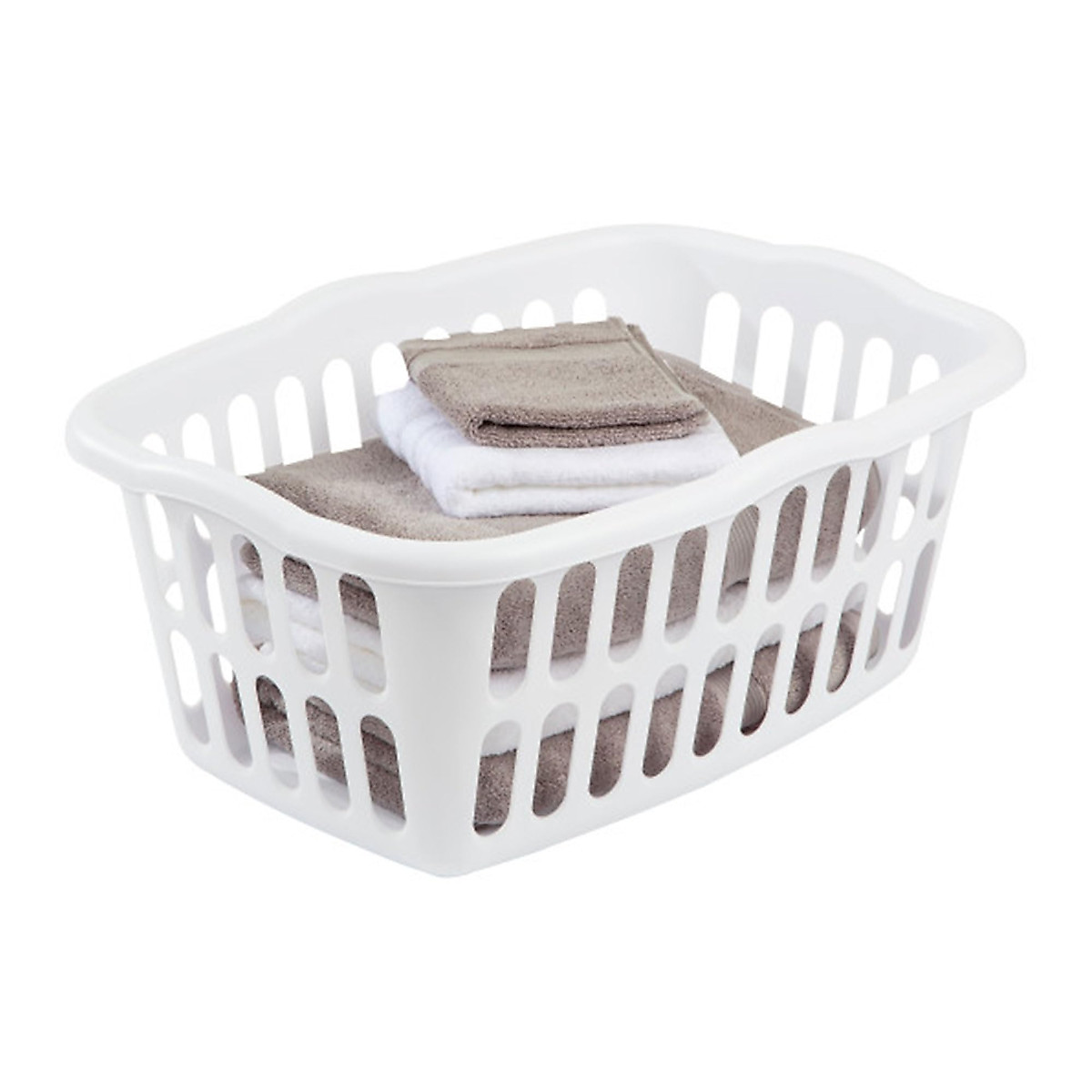 Sterilite 12458012 1.5 Bushel/53 Liter Rectangular Laundry Basket, White (Pack of 12)
