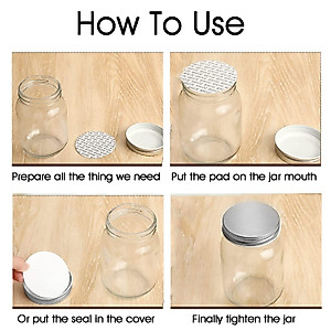 MEETOOT 100pcs Foam Lid Liner Pressure Sensitive Seal 70mm PS Foam Resistant Tamper Pressure Sensitive Seal for Round Jar Bottle Cap Liners Seals