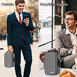 Betoores Smell Proof Bag, Smell Proof Storage Bag Smell Proof Containers with Combination Lock Odor Proof Lock Bag for Your Accessories,Gray