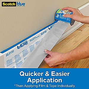 Scotch PTD2093EL-48-S Pre Plastic Painters Tape, 48" Width, Transparent