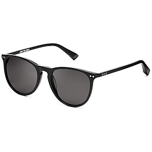 MVMT Ingram | Polarized Round Sunglasses For Men and Women | Matte Black/Dark Grey | 54 mm
