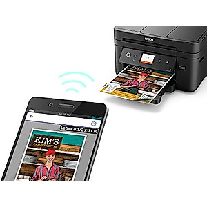 Epson Workforce WF-2860 All-in-One Wireless Color Inkjet Printer - Print Scan Copy Fax - Ethernet, NFC, 2.4" Touchscreen, 14 ppm, 4800 x 1200 dpi, Auto 2-Sided Printing, 30-Sheet ADF, Voice Activated