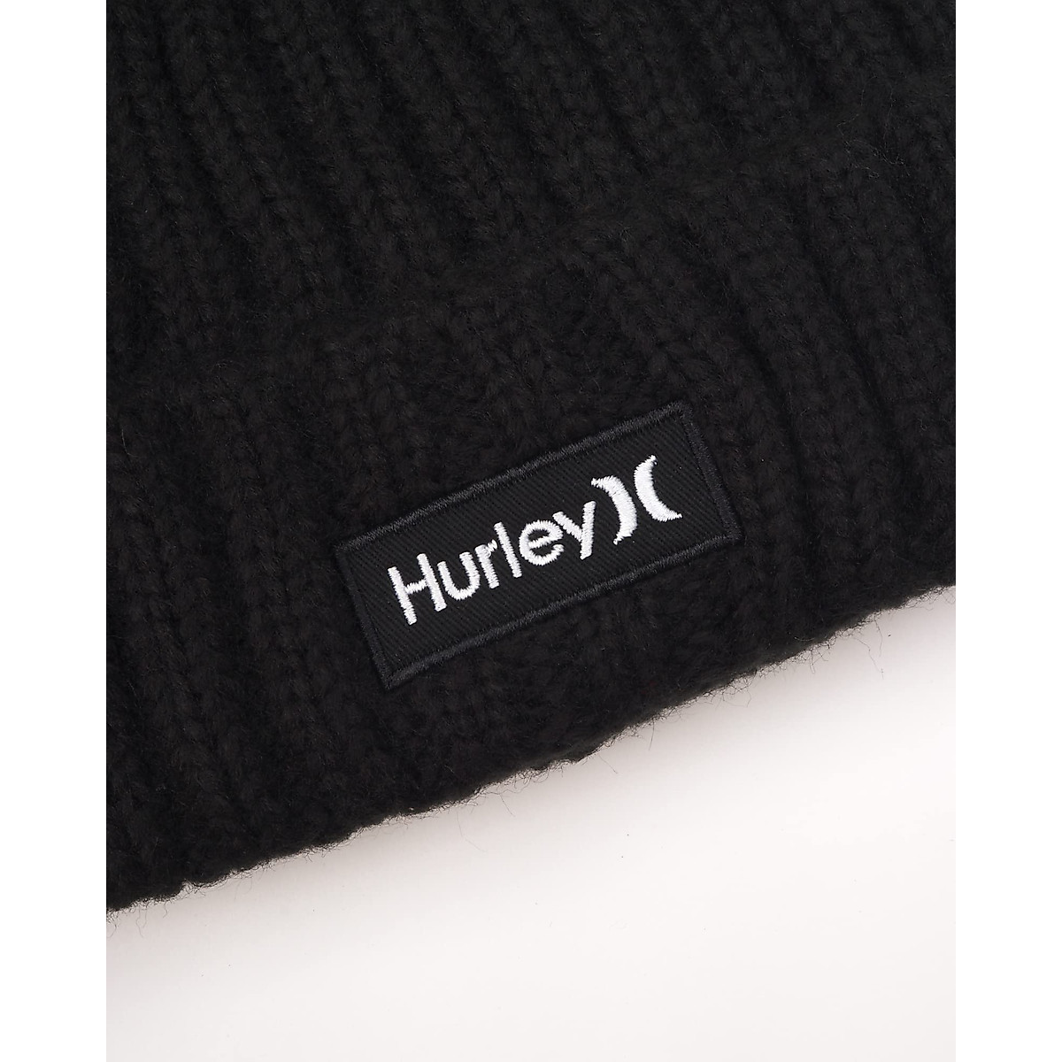 Hurley Mens Winter Hat Eagle Flats Cuffed Beanie, Size One Size, Black