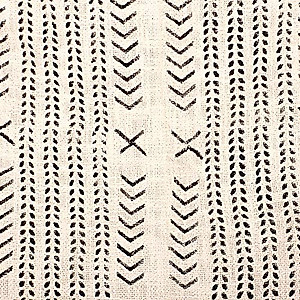 Mudcloth Throw, Ethnic Beach Blanket ,Boho Bedding ,Decorative Sofa Throw ,Couch Cover ,Woven Throws Blankets ,Indian 100% Cotton Throw ,Hand Block Print Off White Throw Blanket