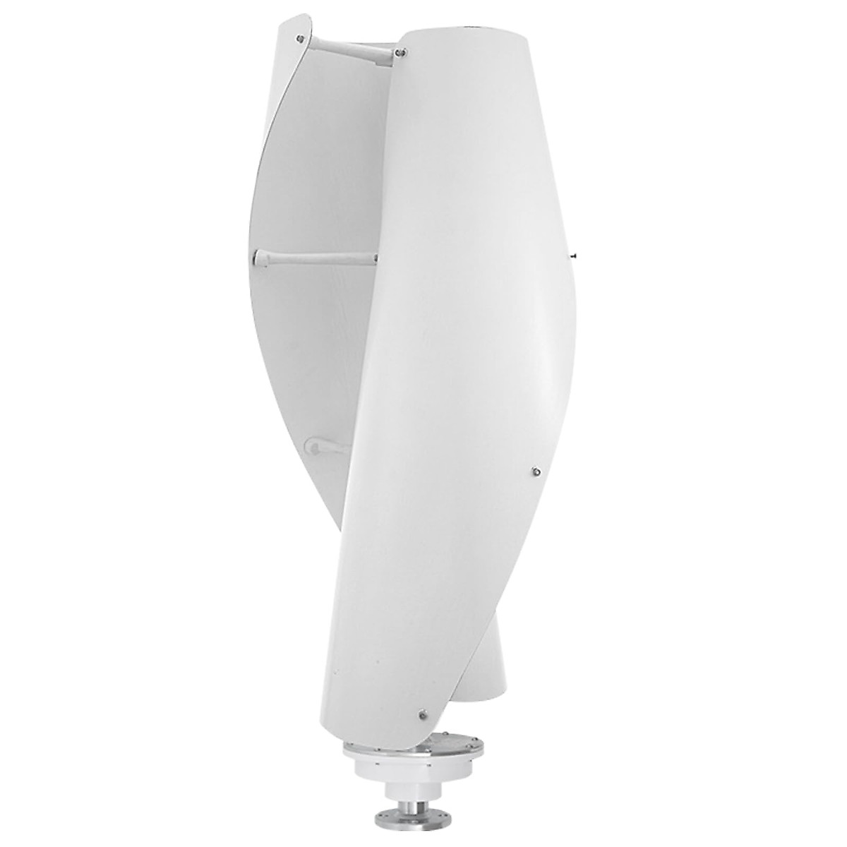 Vertical Wind Turbine 2 Blades 400W 12v Helical Magnetic Levitation Shaft Vertical Wind Turbine with Controller MPPT, Energy Saving and Environmental Protection, Suitable for Home Factory Use (White)