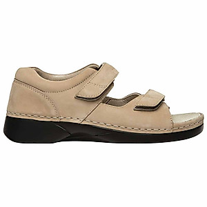 Propét womens W0089 Pedic Walker flats sandals, Dusty Taupe Nubuck, 9 XX-Wide US