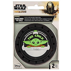 Plasticolor 001970R01 Star Wars Mandalorian Baby Yoda The Child Auto Coasters Set of 2