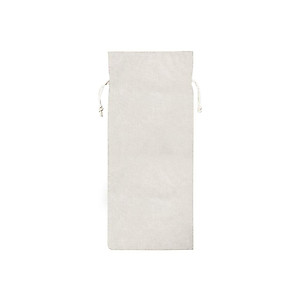 BannerBuzz Canvas Wine Bag Made of 100% Biodegradable Canvas Material With 4 Oz Weight (6.5" W x 14" H, Off White)