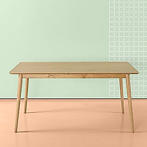 ZINUS Laura 60 Inch Wood Dining Table / Solid Wood Kitchen Table / Table Only / Easy Assembly