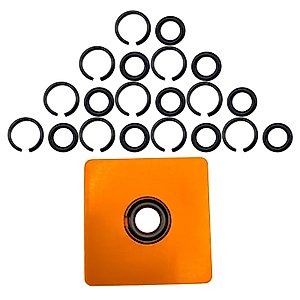 Generic (10 Sets) 1/2"" Impact Wrench Retaining Rings Clip with O-Ring, Compatible with Milwaukee Electric/Pneumatic Type Impact Wrench, Retainer Ring Anvil Install Tool Included, Red