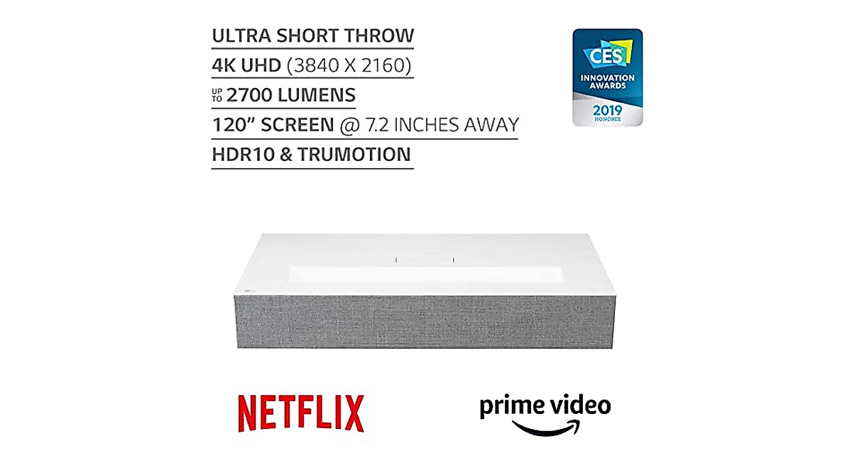 LG HU85LA 4K Laser Projector | Ultra Short Throw Home Theater