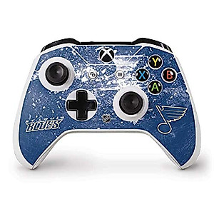 Skinit Decal Gaming Skin Compatible with Xbox One S Controller - Officially Licensed NHL St. Louis Blues Frozen Design