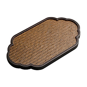Chinese Zen-Style Weaved Bamboo Tea Tray Coffee Tray