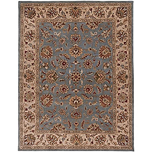 SAFAVIEH Royalty Collection 10' x 14' Blue / Beige ROY343B Handmade Traditional Oriental Premium Wool Area Rug