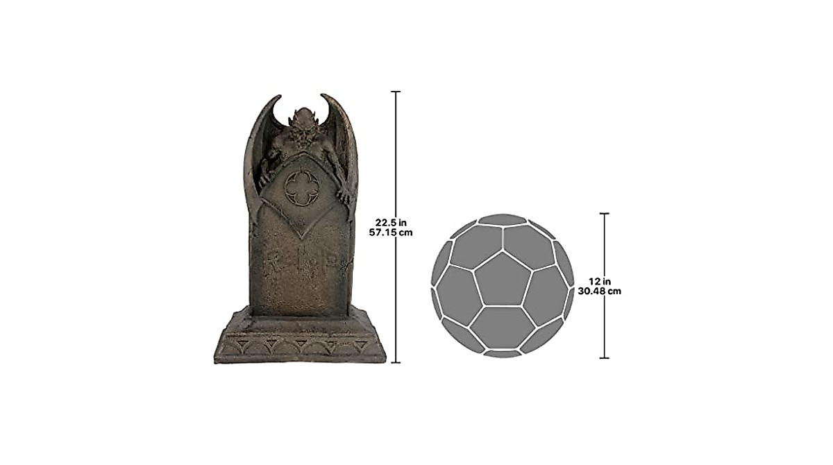 Gothic Vampire Demon Tombstone Decor for Halloween